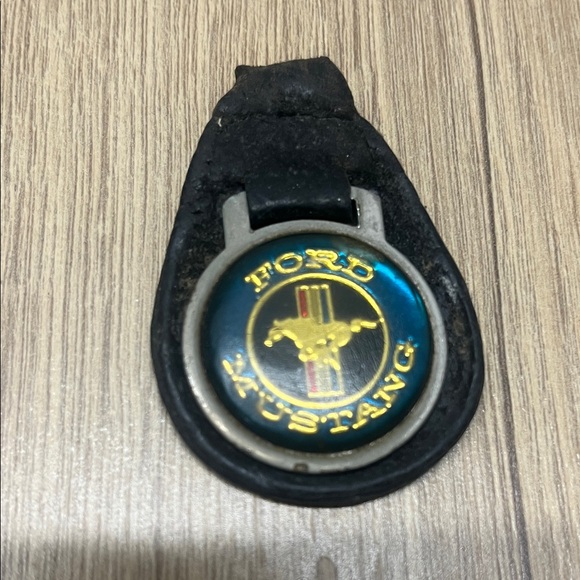 Ford | Accessories | Ford Mustang Black Keychain With Blue And Gold ...